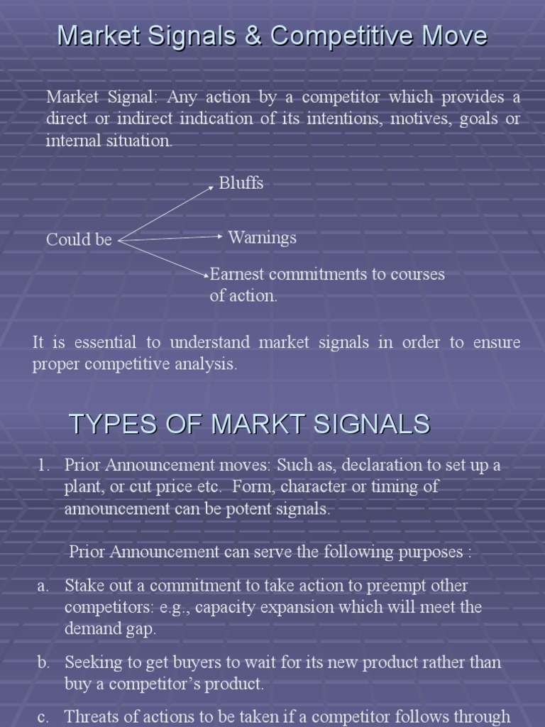 Understanding Competitive Market Signals: Types, Recognition, and Using ...