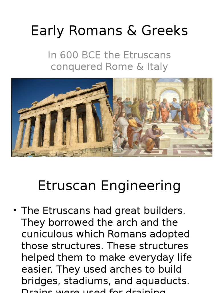 Early Romans and Greeks Powerpoint Presentation | PDF