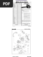 McColloch Chainsaws 32cc 35cc 38cc Anti Vibe Illustrated Parts List ...