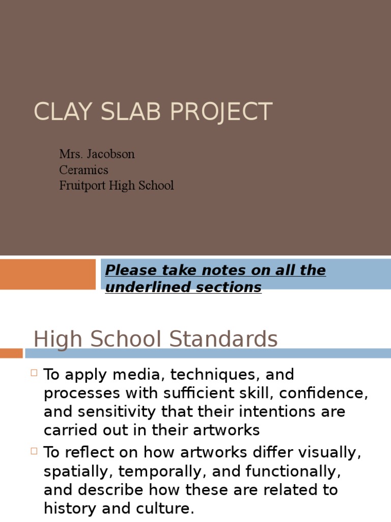 Stiff Slab Project | PDF | Pottery | Crafts