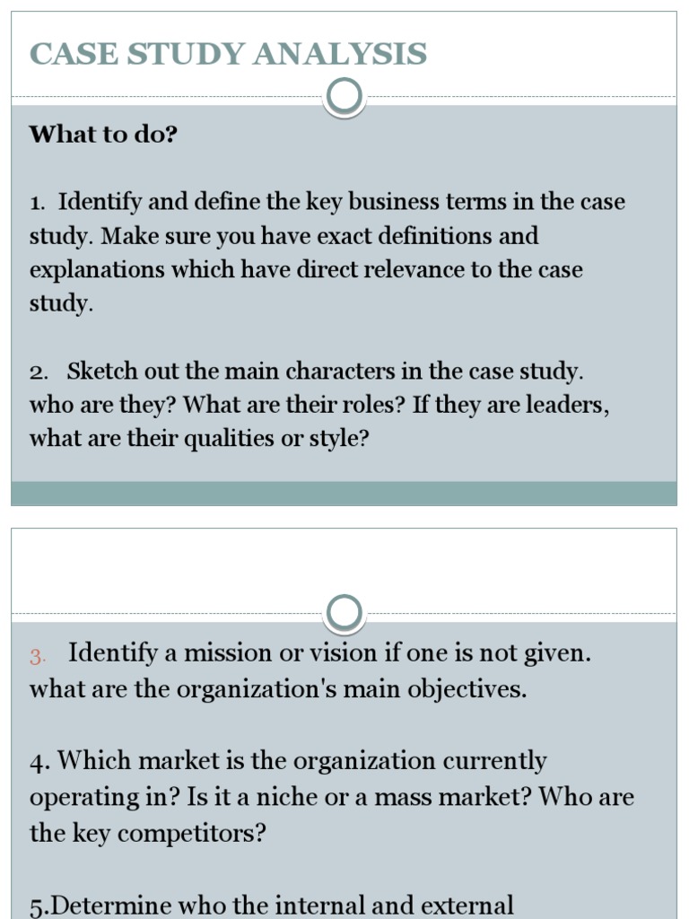 Case Study Analysis Guide | PDF | Career & Growth