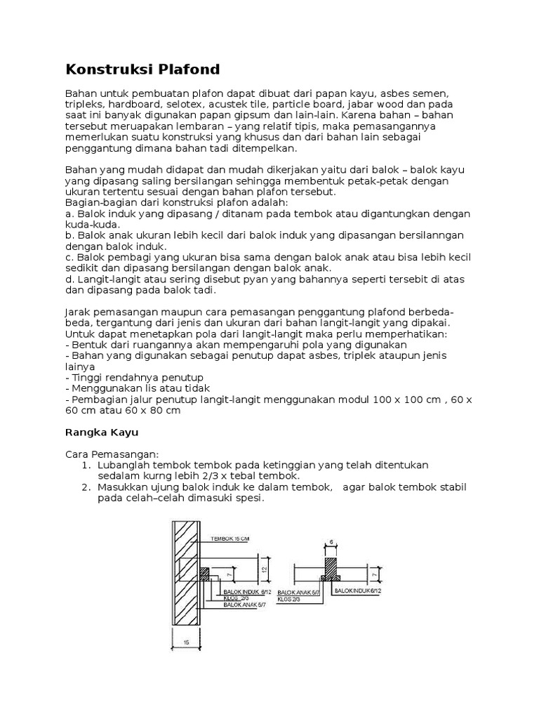 Panduan Konstruksi Plafon Gypsum | PDF | Griya & Taman | Seni