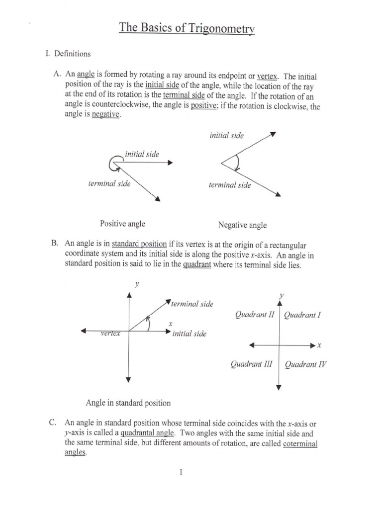 Basics of Trigonometry PDF | PDF