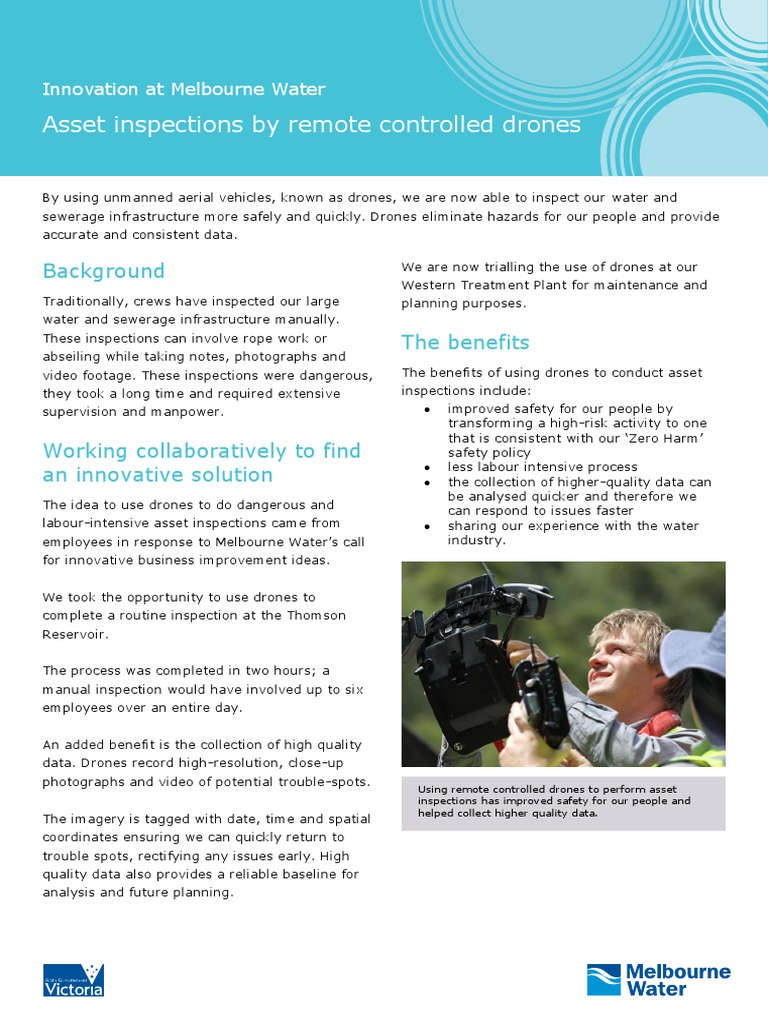 Innovative Case Study - Drone Inspections | PDF | Unmanned Aerial ...