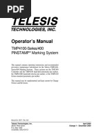 TMC420 Controller Operation Manual | PDF