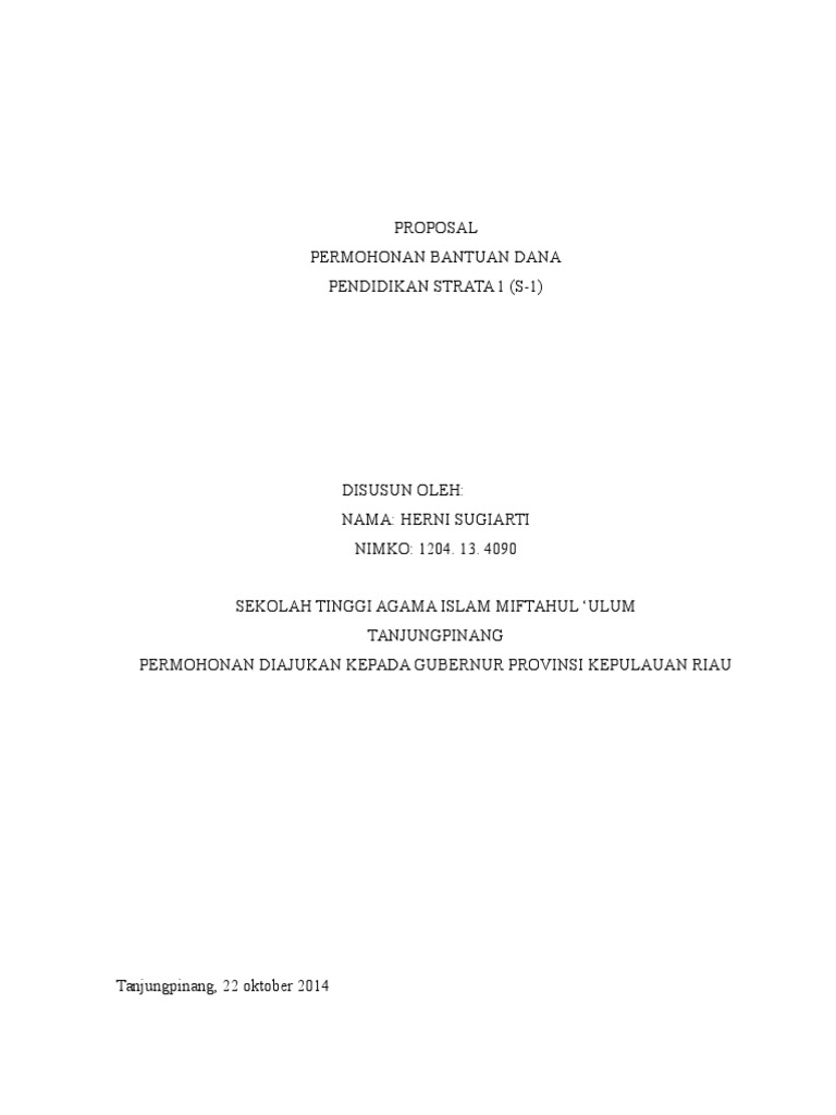 PROPOSAL Beasiswa | PDF