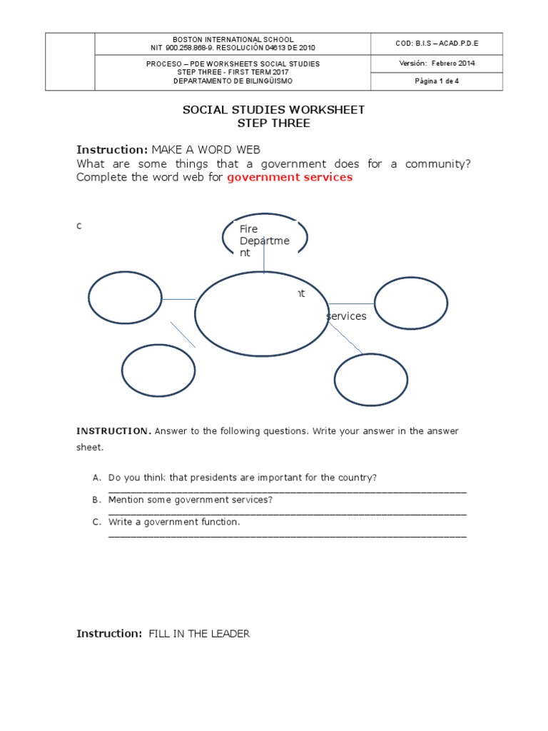 Social Studies Worksheet for Grade 3 | PDF | Social Science