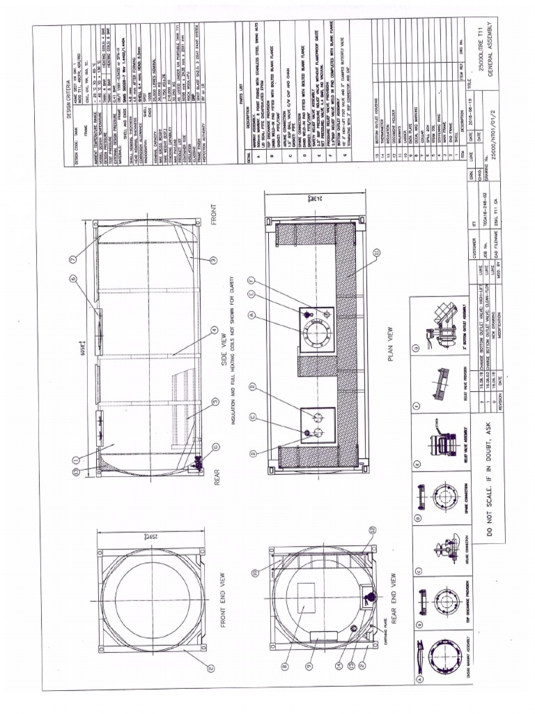 Technical Specificatipn For Steel Tank Container | PDF
