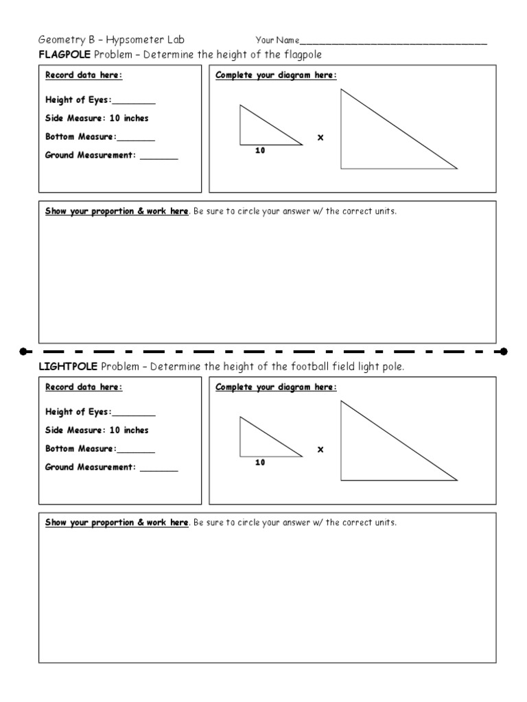 FLAGPOLE Problem - Determine The Height of The Flagpole: Geometry B ...