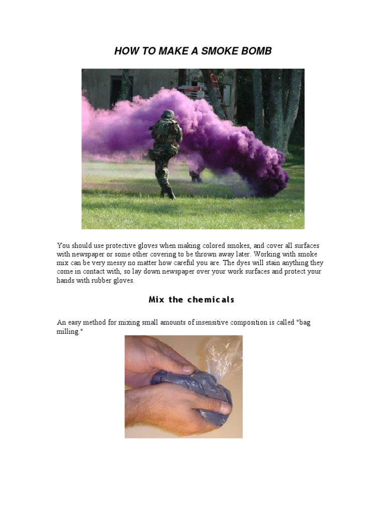 How To Make A Smoke Bomb | PDF | Gunpowder | Materials