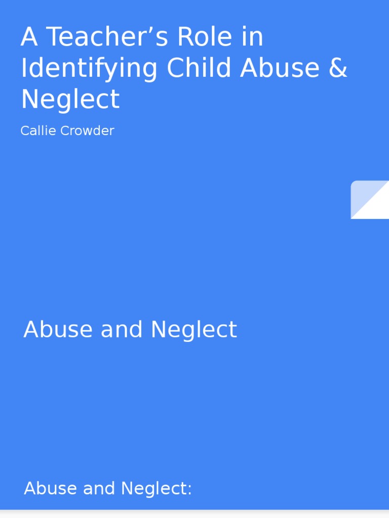 General Presentation | PDF | Neglect | Child Abuse