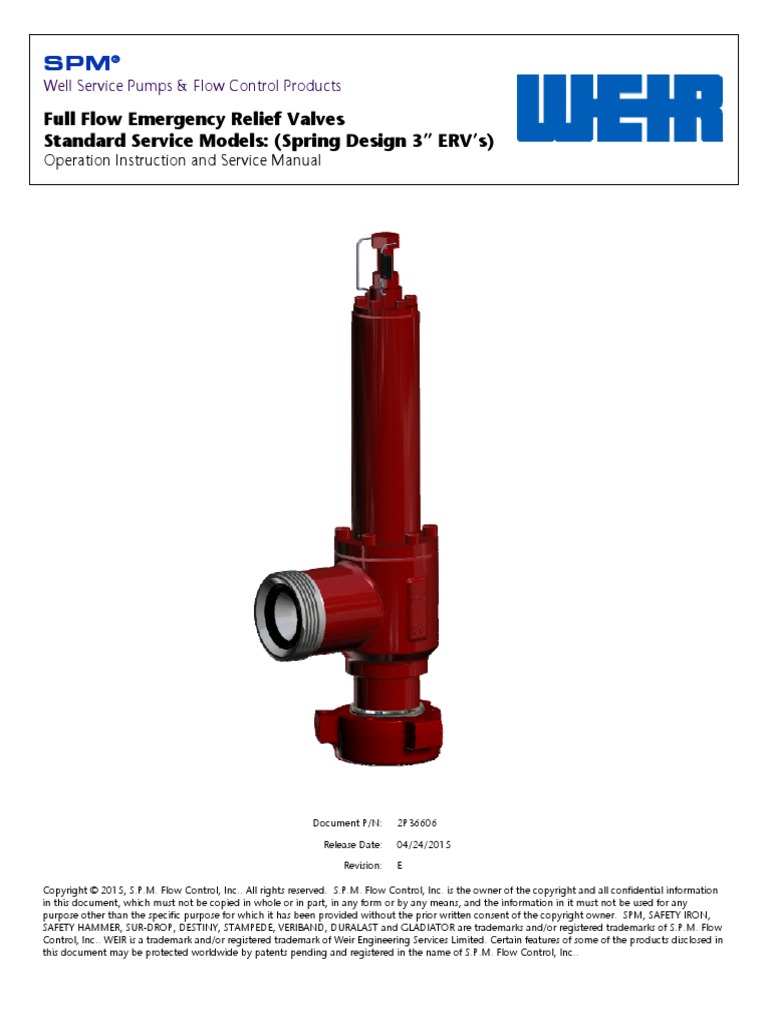 2P36606 Spring Loaded ERV | PDF | Valve | Pump