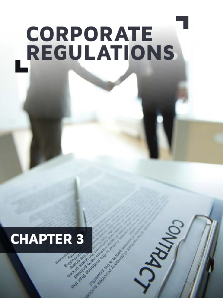 Corporate Regulations: Corporate Regulations - Chapter 3 - Legal Guide ...