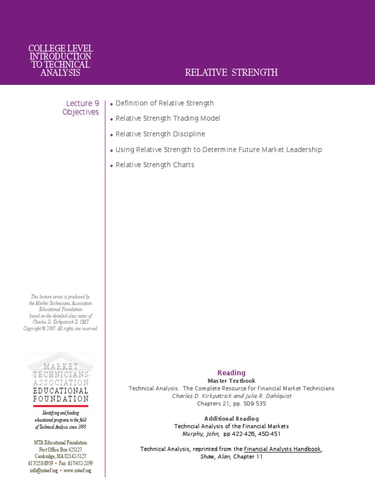 Relative Strength PDF | PDF | Technical Analysis | Market Trend