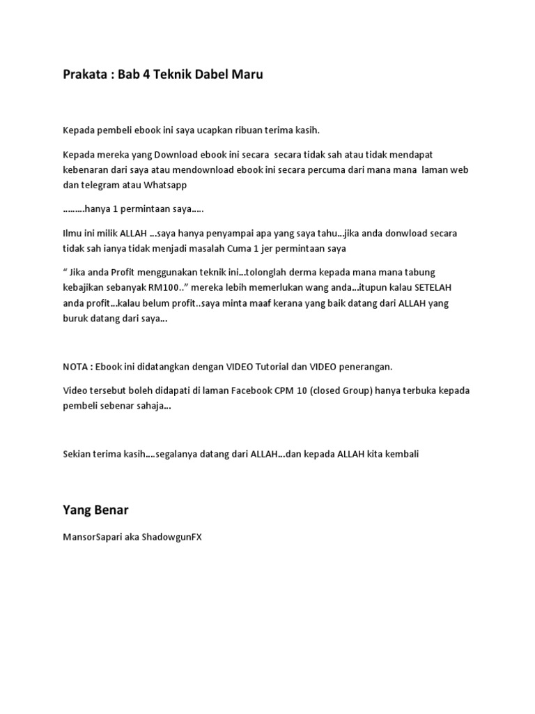 Bab 4 Entry 1 Sharp Entry Teknik Dabel Maru FTR Combo | PDF