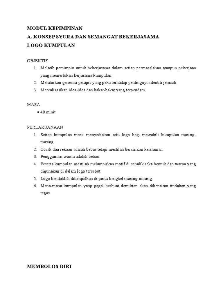 Modul Kepimpinan | PDF