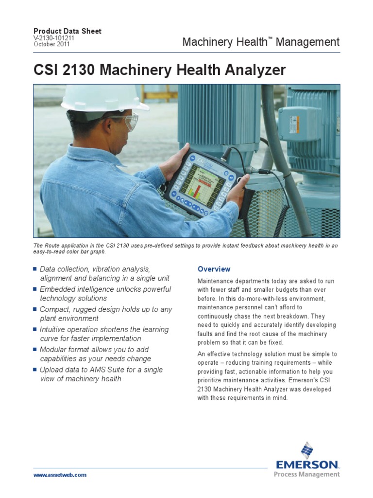 CSI 2130 Brochure | PDF | Bearing (Mechanical) | Spectral Density