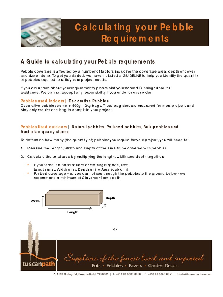 Calculating Your Pebble Requirements | PDF | Nature