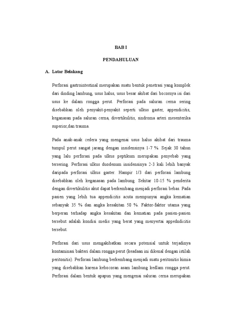 Perforasi Gaster | PDF