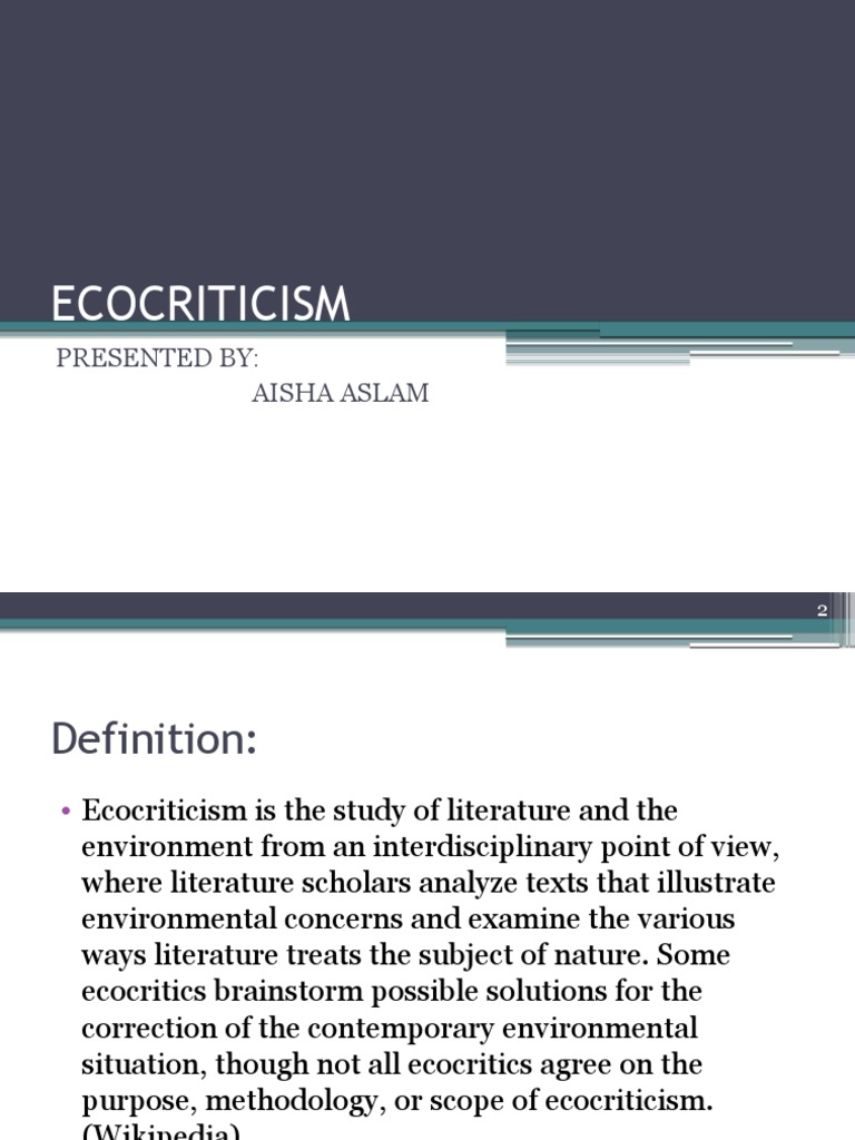 Eco Criticism | PDF | Ecofeminism | Ecocriticism