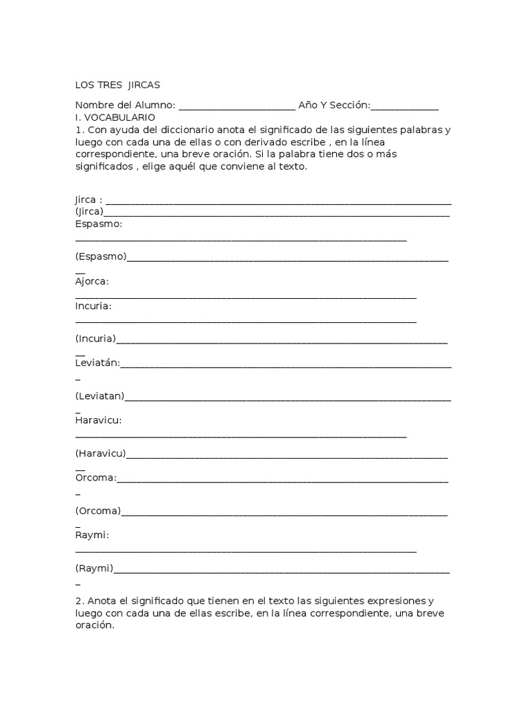Los Tres Jircas | PDF