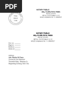 Sample Notarized Document Philippines | PDF | Social Science | Law