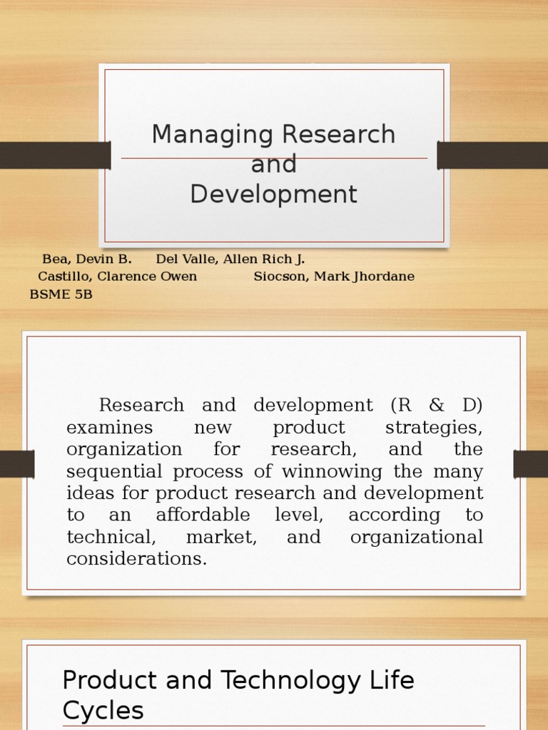 Managing Research and Development | Download Free PDF | Research And ...