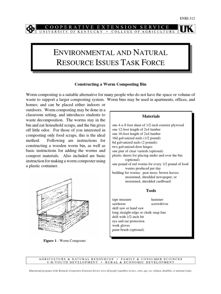 Build a DIY Worm Compost Bin Guide | PDF | Compost | Lumber