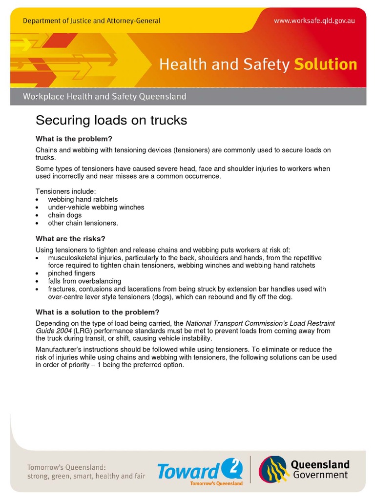 Securing Loads On Trucks: What Is The Problem? | Download Free PDF ...