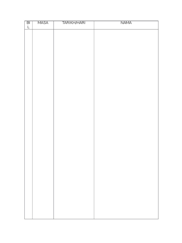Rekod Masuk Bilik RBT | PDF