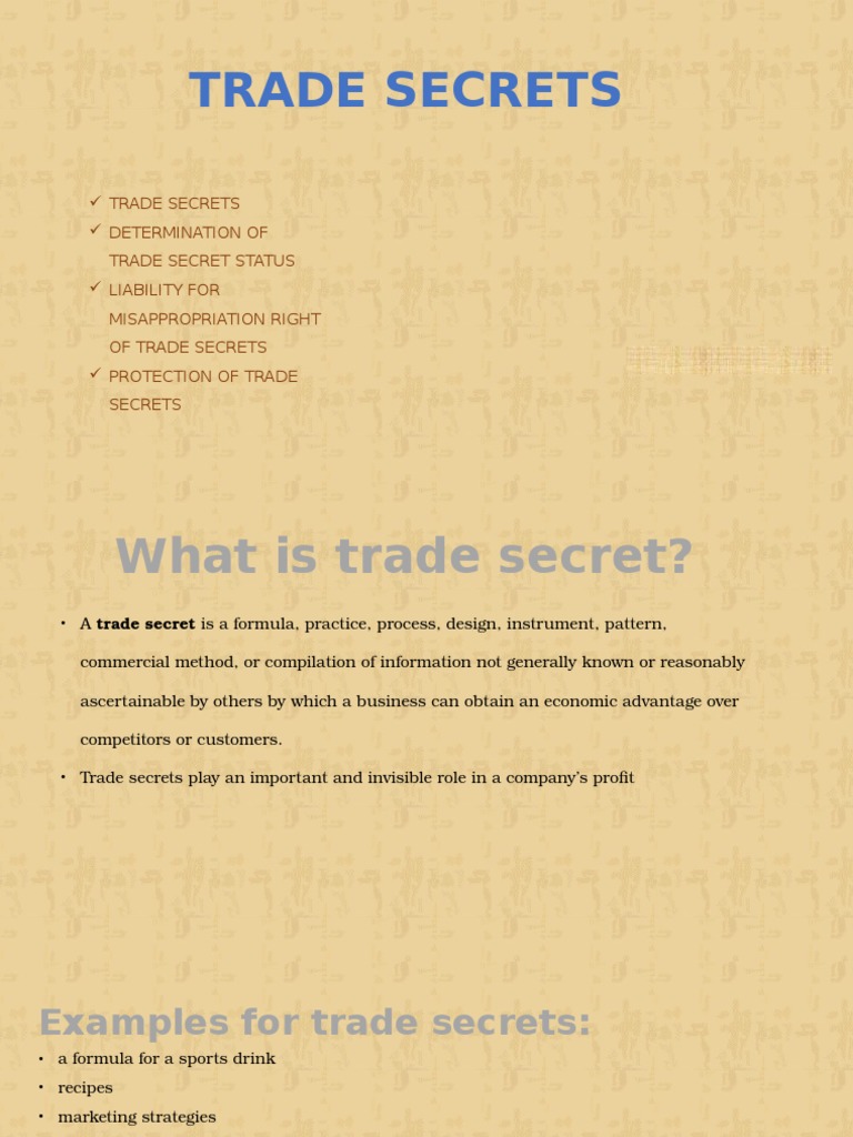 Understanding Trade Secrets and Protection | PDF | Trade Secret | Civil ...