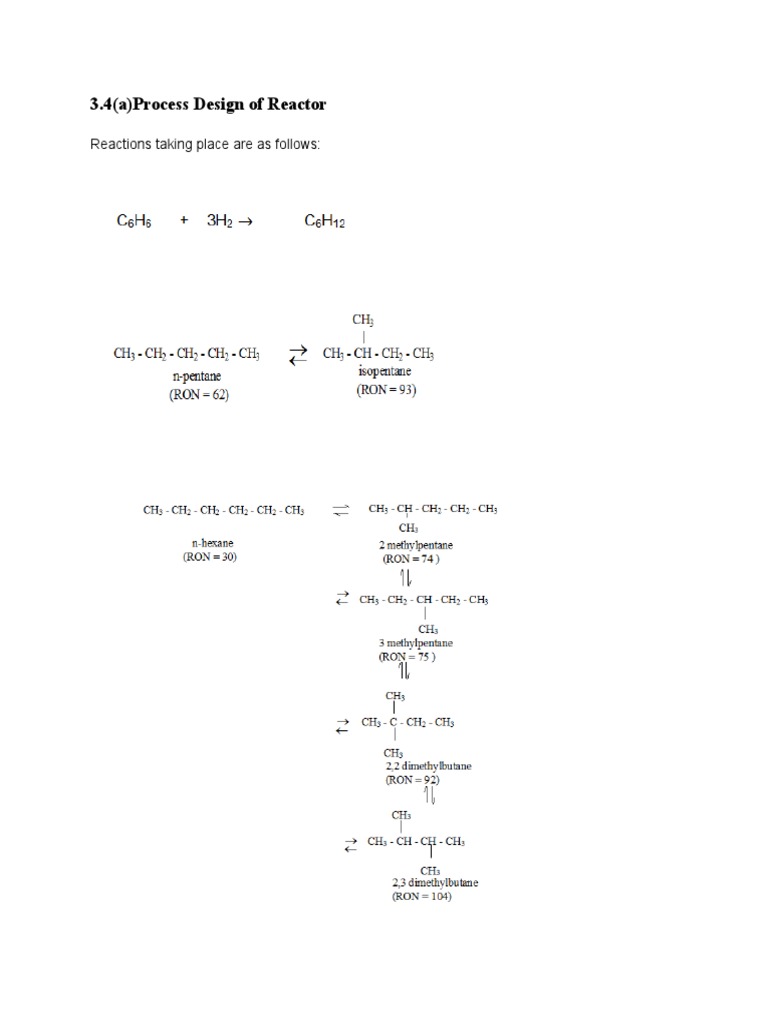 Reactor Process Design and Kinetics Analysis | PDF | Activation Energy ...