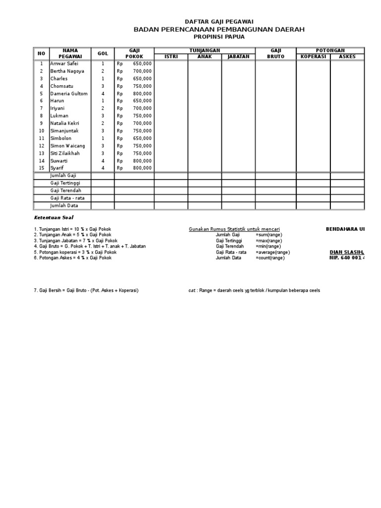 Soal Latihan BP | PDF