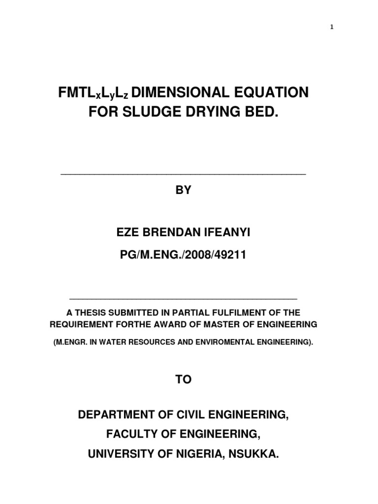 Sludge Drying Beds-Criteria | PDF | Filtration | Sewage Treatment