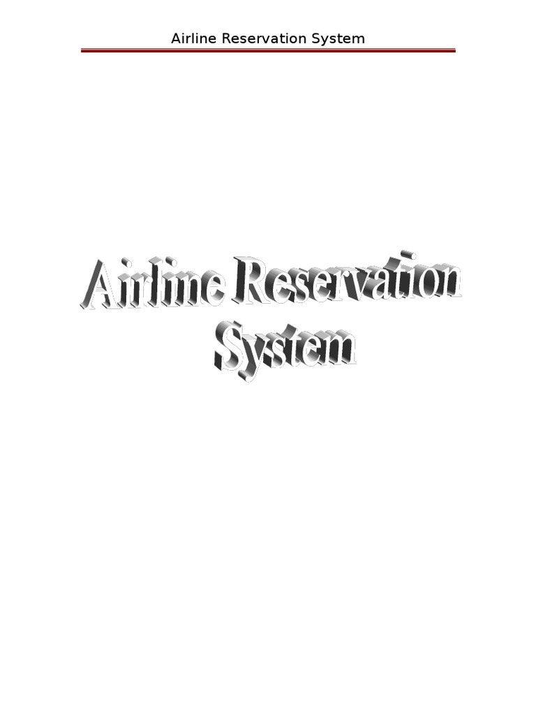 Airline Reservation System | PDF | Java Server Pages | Java ...