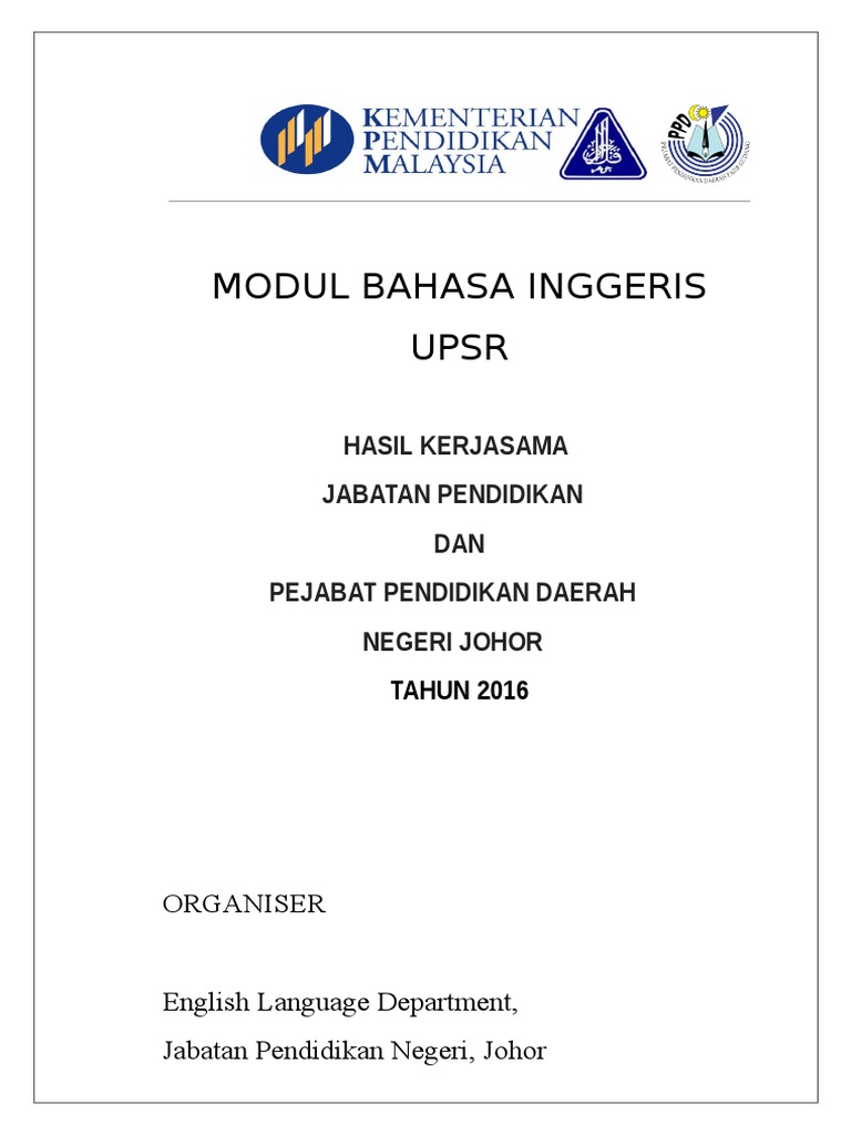 UPSR English Module | PDF