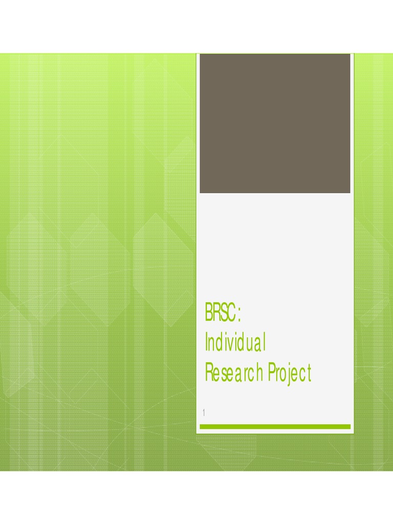 Individual Research Project | PDF | Marketing | Cognition