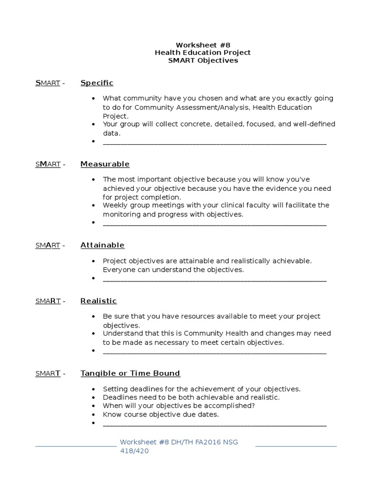 Smart Objectives | PDF