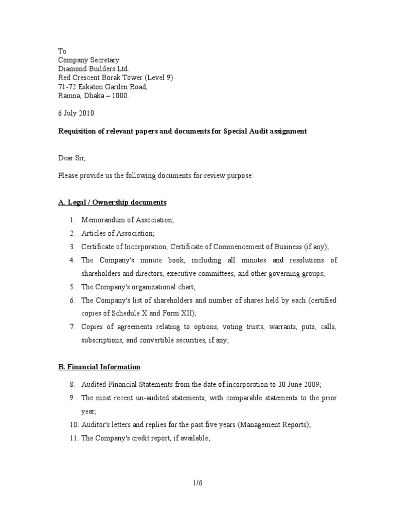 Due Diligence Document Request | PDF | Employment | Professional ...