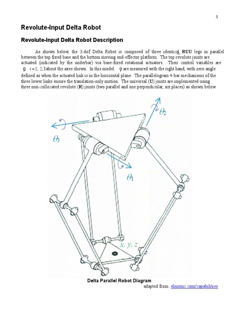 The Delta Parallel Robot | PDF | Sine | Sphere