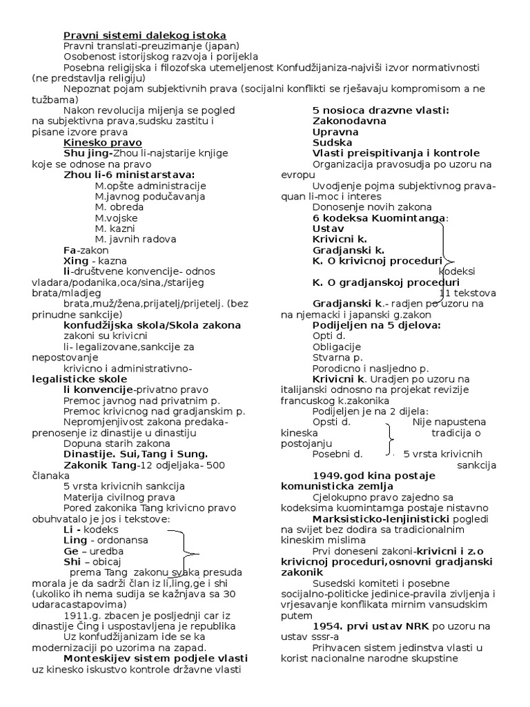 Pravni Sistemi Dalekog Istoka | PDF