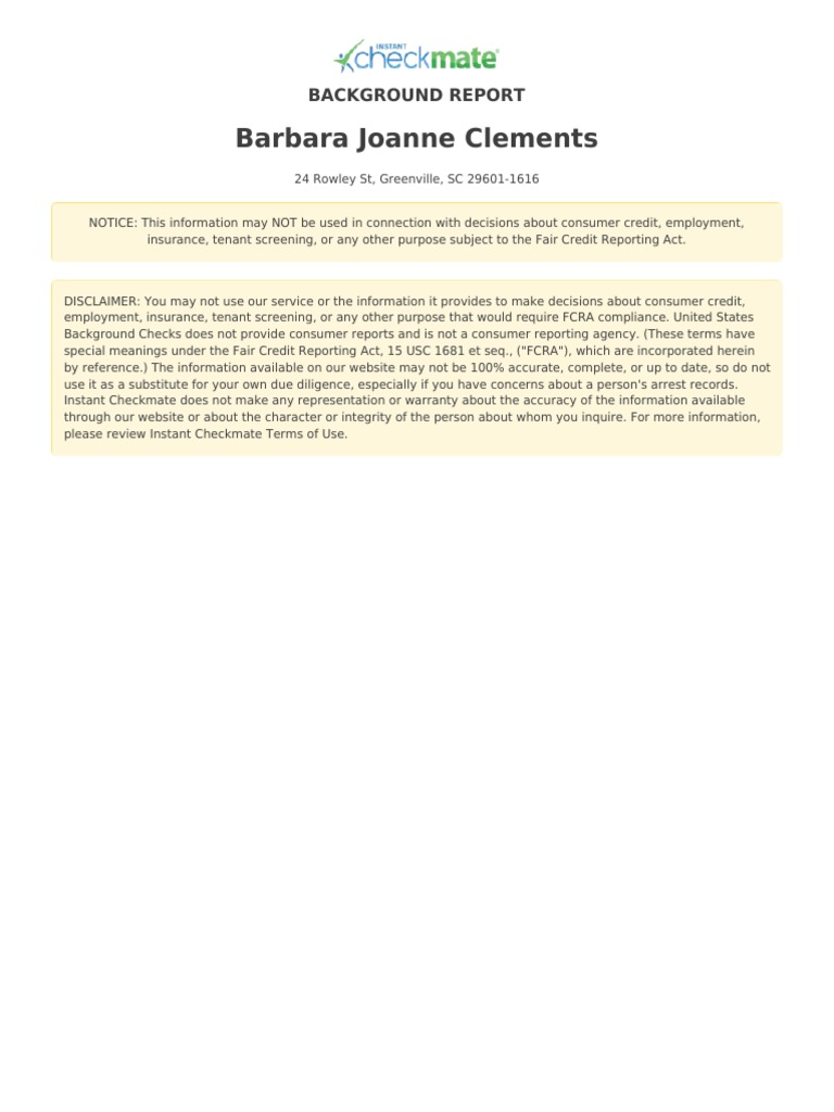 Barbara Clements South Carolina | PDF | Criminal Record | Drug ...
