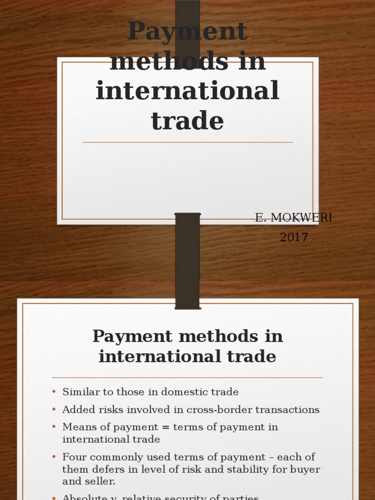 International Trade Payment Methods | PDF