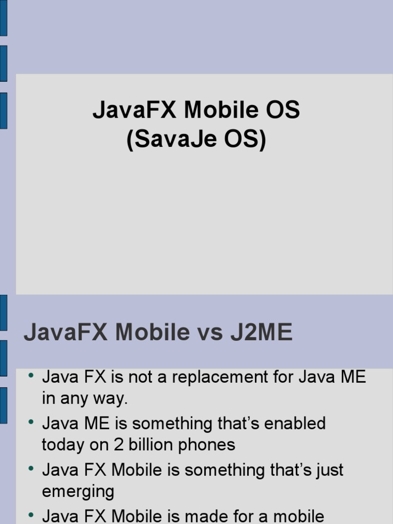 Javafx Mobile Os (Savaje Os) | PDF | Java (Programming Language) | Thread (Computing)