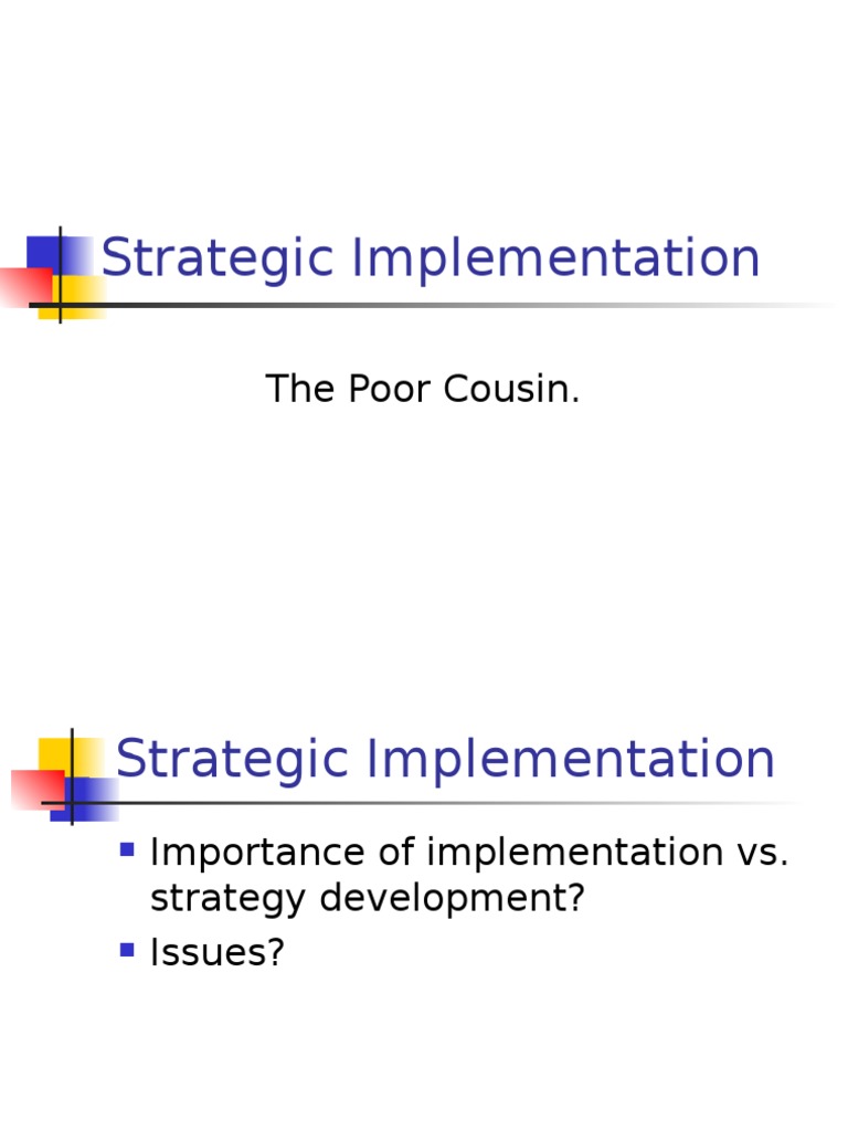 Strategic Implementation: The Poor Cousin | PDF | Strategic Management ...