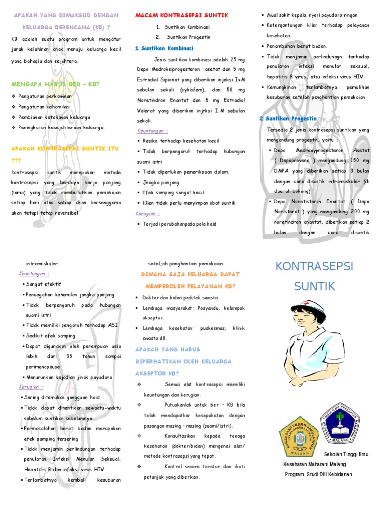 Leaflet KB Suntik | PDF