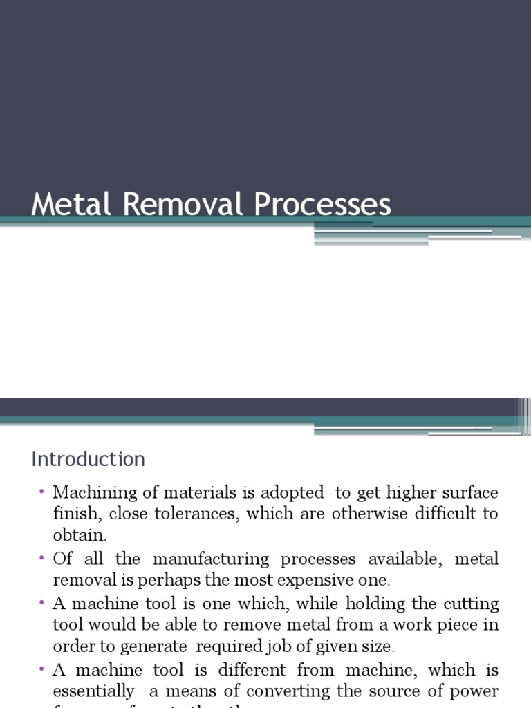 Material Removal Processes | PDF | Machining | Drilling