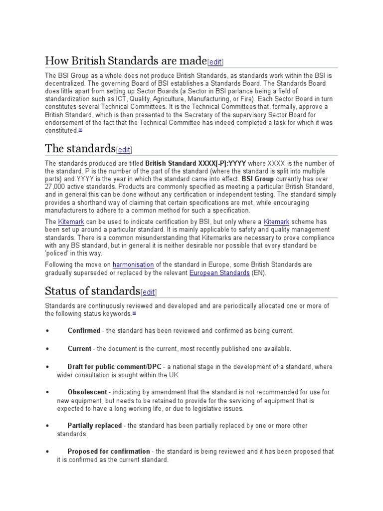 British Standards Explained | PDF | Reference | Government