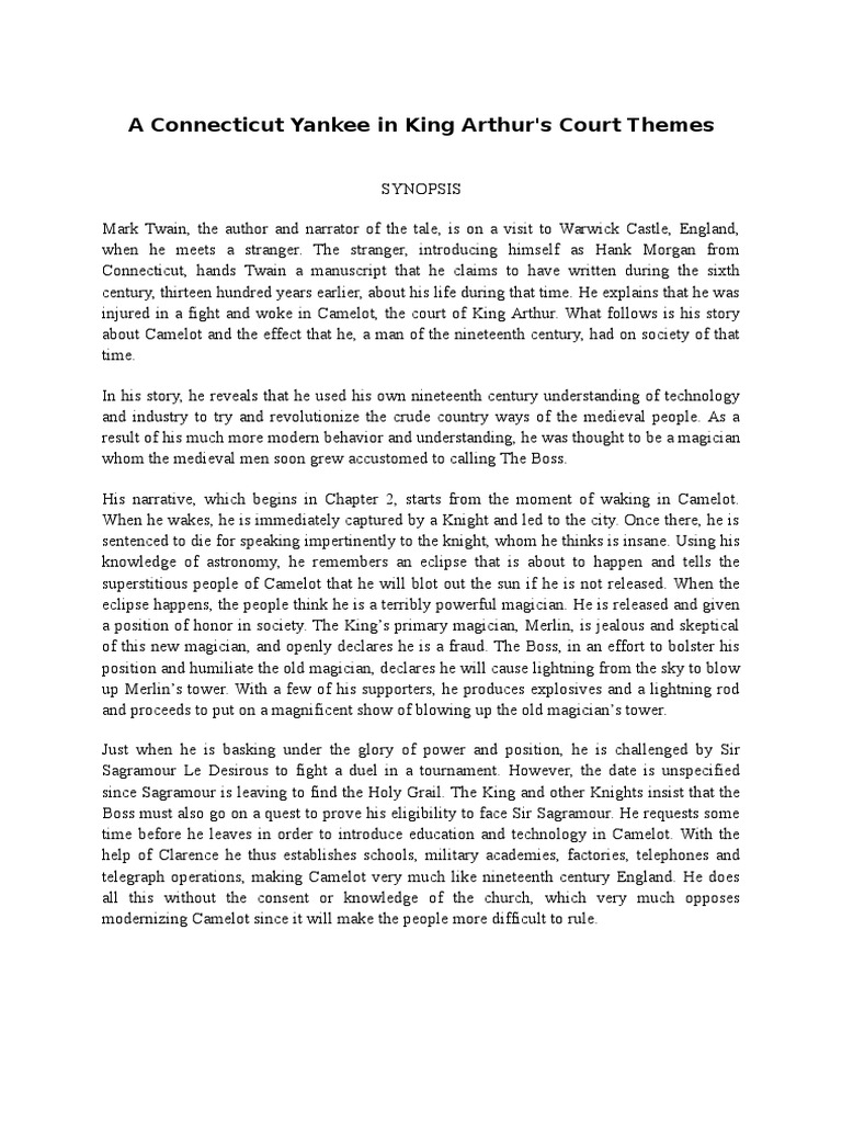 Themes in A Connecticut Yankee | PDF