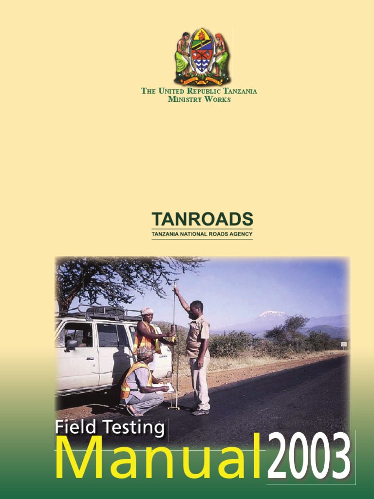Tanzania - Road Field Testing Manual - 2003 | PDF | Road | Road Surface